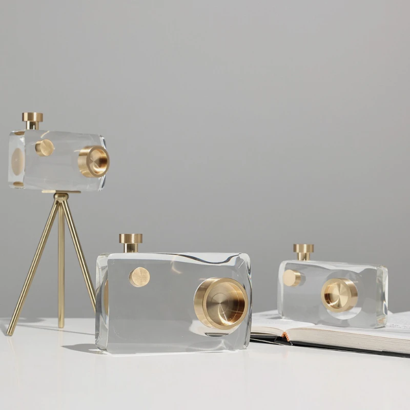 Modern-Luxury-Crystal-Camera-Sculpture-Home-Decor-Accessories-Creative ...