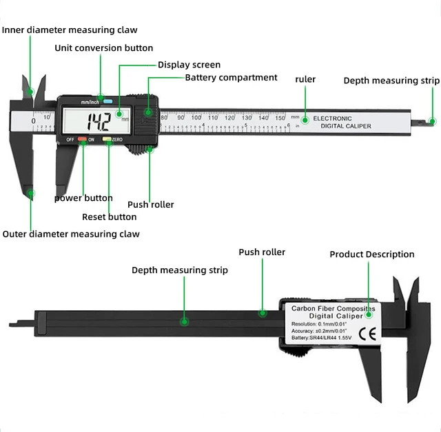 Vernier Caliper Parts And Functions