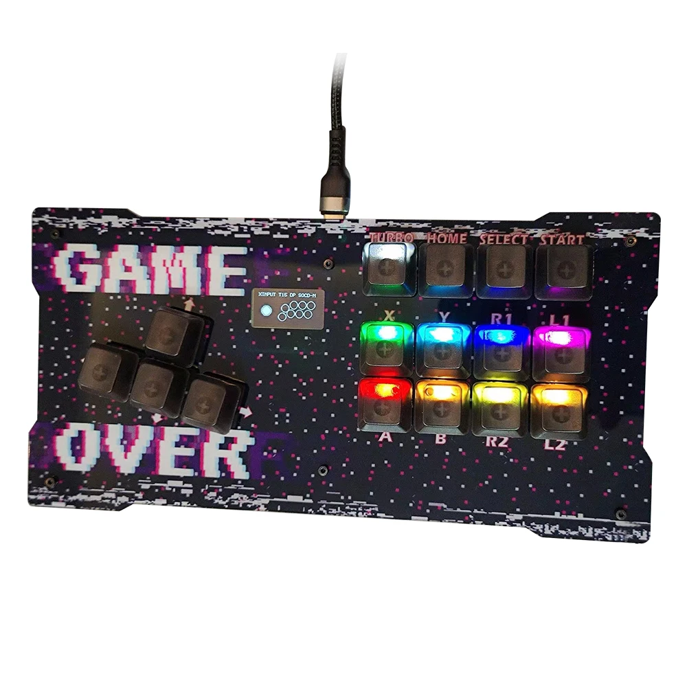 Raspberry-pi-Gp2040-CE-Mini-Hit-Box-Keyboard-with-RGB-LEDS-for-Pc-PS3 ...