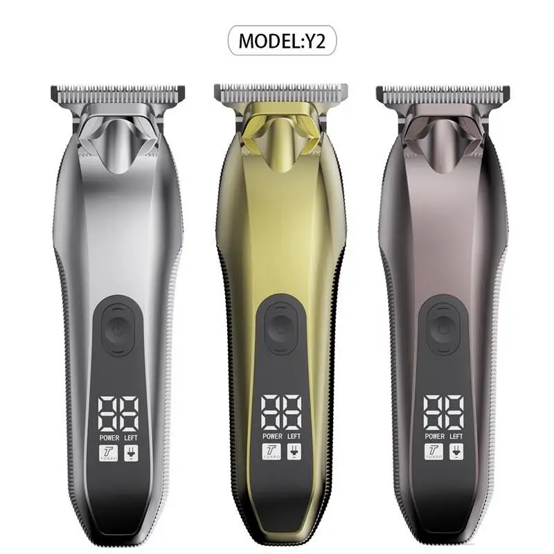 Professional Hair Trimmer Digital Display Oil Head Scissors Electric ...