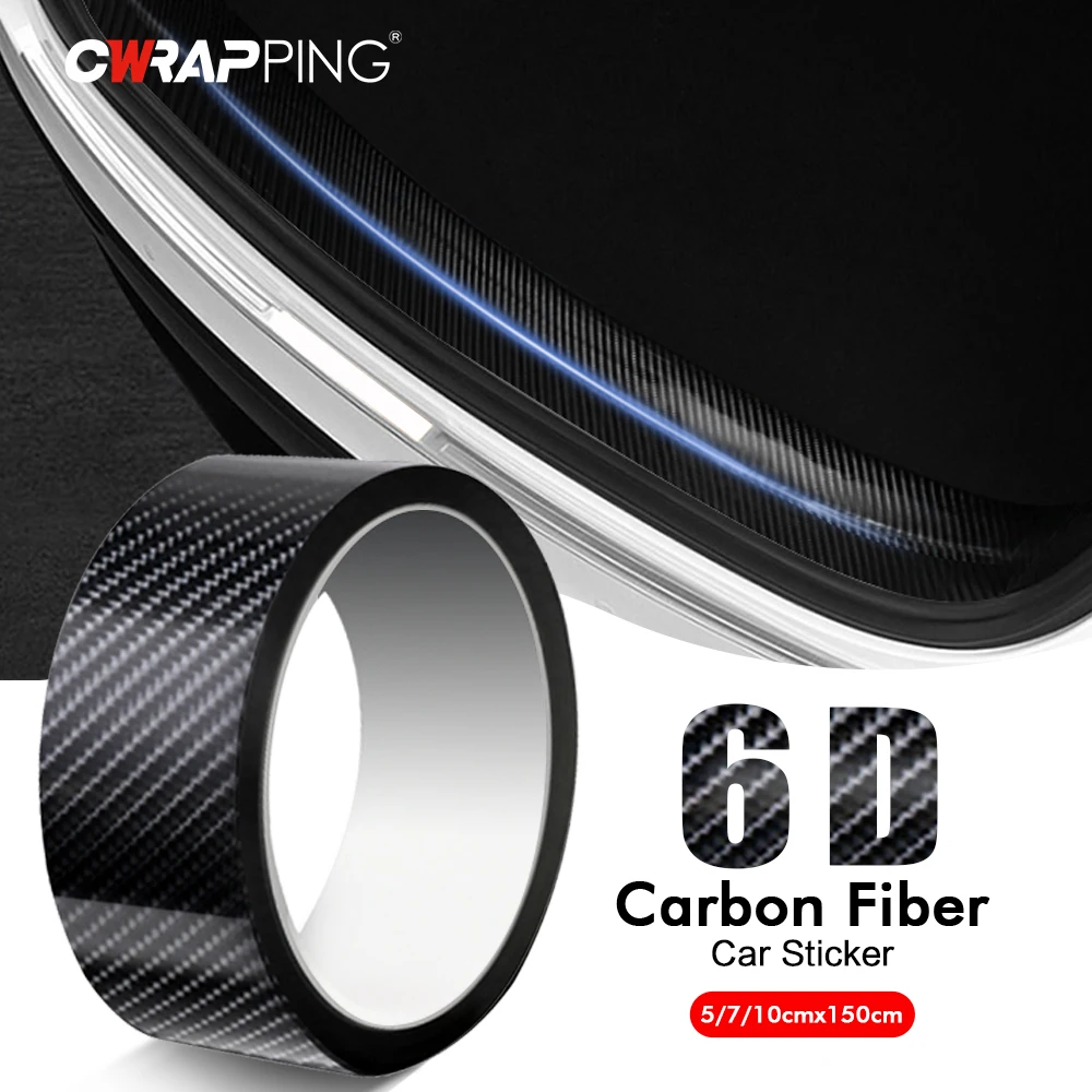 Car Sticker 6D/3D Carbon Fiber Vinyl Wrap Waterproof PVC 6D Carbon ...