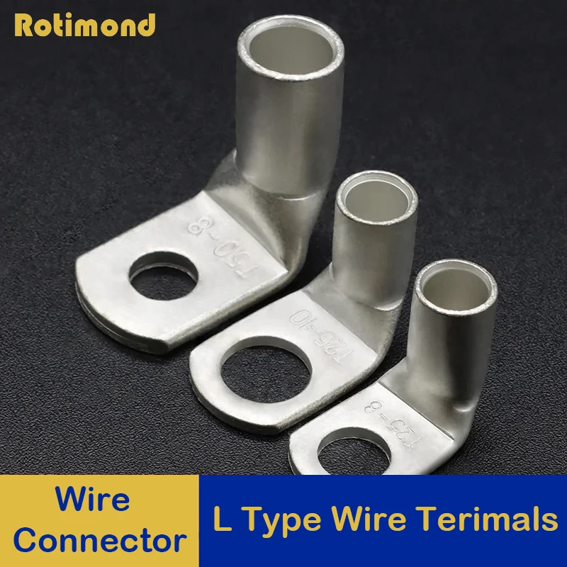 10-50pcs-Wire-Terminal-L-type-Right-Angle-90-Degree-Bend-Nose-T6-10-16 ...