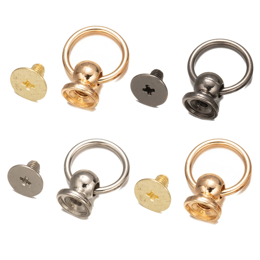 20pcs-Metal-Ball-Post-With-O-Ring-Studs-Rivets-Nail-Screwback-Round ...