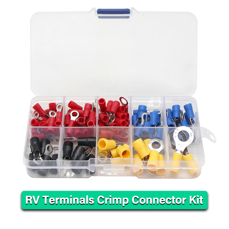 102pcs-lot-RV-Insulated-Ring-Terminals-Electrical-Wire-Crimp-Connector ...
