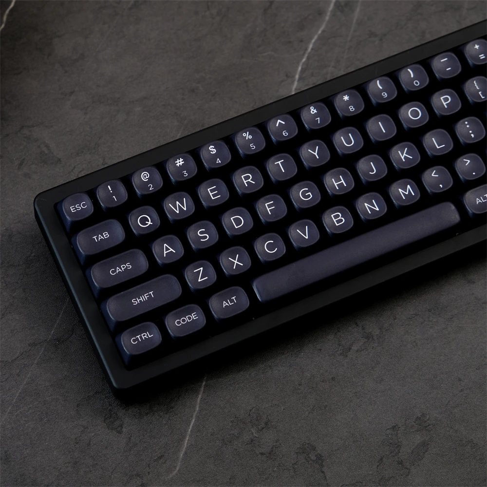 129-Key-Minimalist-Black-PBT-Keycap-MOA-Profile-Dye-Sublimation-Keycap ...