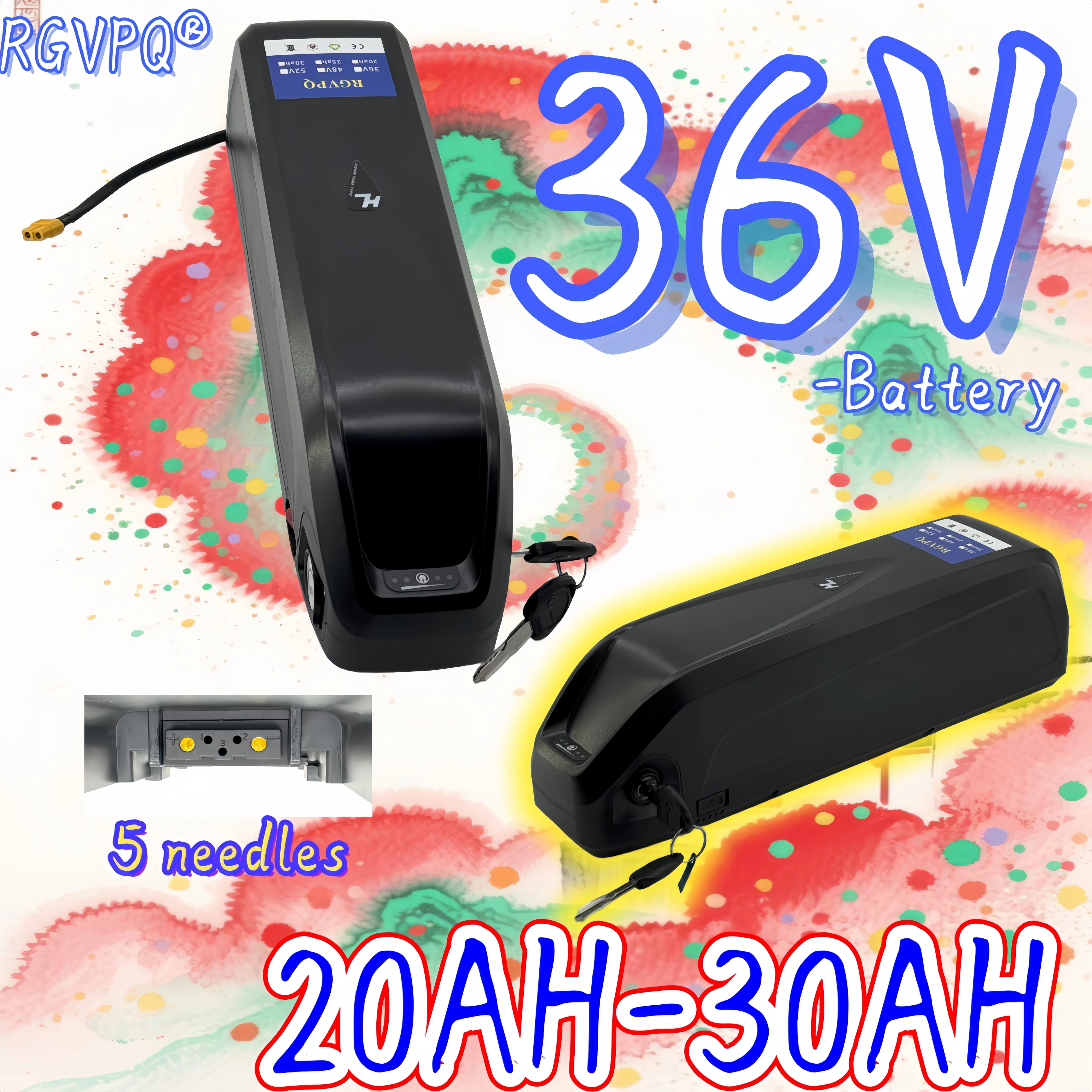 18650 lithium-ion battery, 5-pin Hailong 36V 20Ah 960Wh can replace ...
