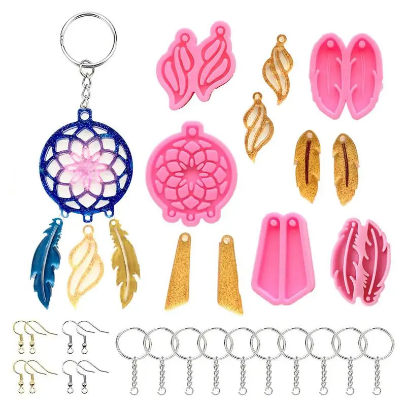 Resin Dream Catcher Mold Kit Silicone Dream Catchers Keychain Molds ...