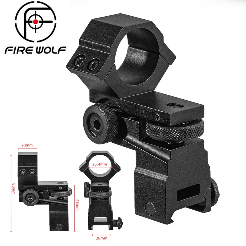 Tactical-Adjustable-Rifle-Scope-Mounts-20mm-Rail-Mounting-25-4mm-Double ...
