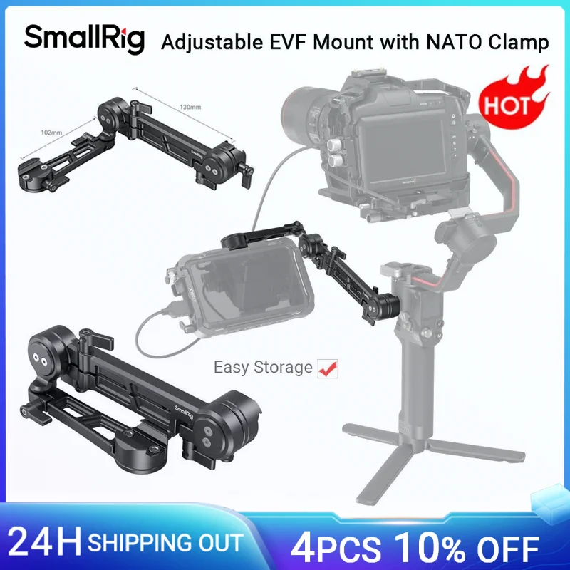 SmallRig-Adjustable-EVF-Mount-With-NATO-Clamp-Supports-Monitors-For ...