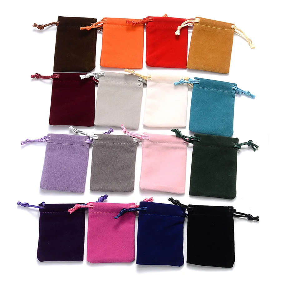 10Pcs/Lot Drawstring Velvet Sachet 5x7/7x9/10x12/13x18cm Pouches Small ...