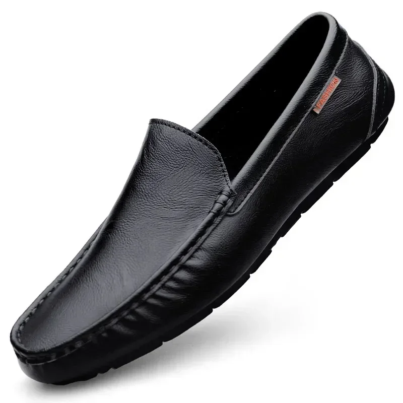 Genuine Leather Men Casual Shoes Lightweight Walking Shoes Breathable ...