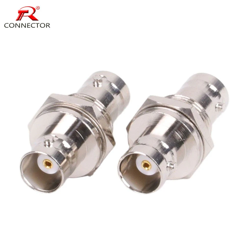 1pc Bnc Chassis Panel Mount Connector Bnc Female To Bnc Female Panel ...