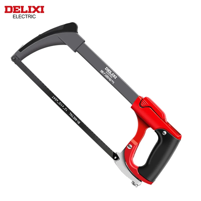 DELIXI-ELECTRIC-Hacksaw-Frame-Two-Sawing-Angles-45-90-Metal-Saw-WoodSaw ...