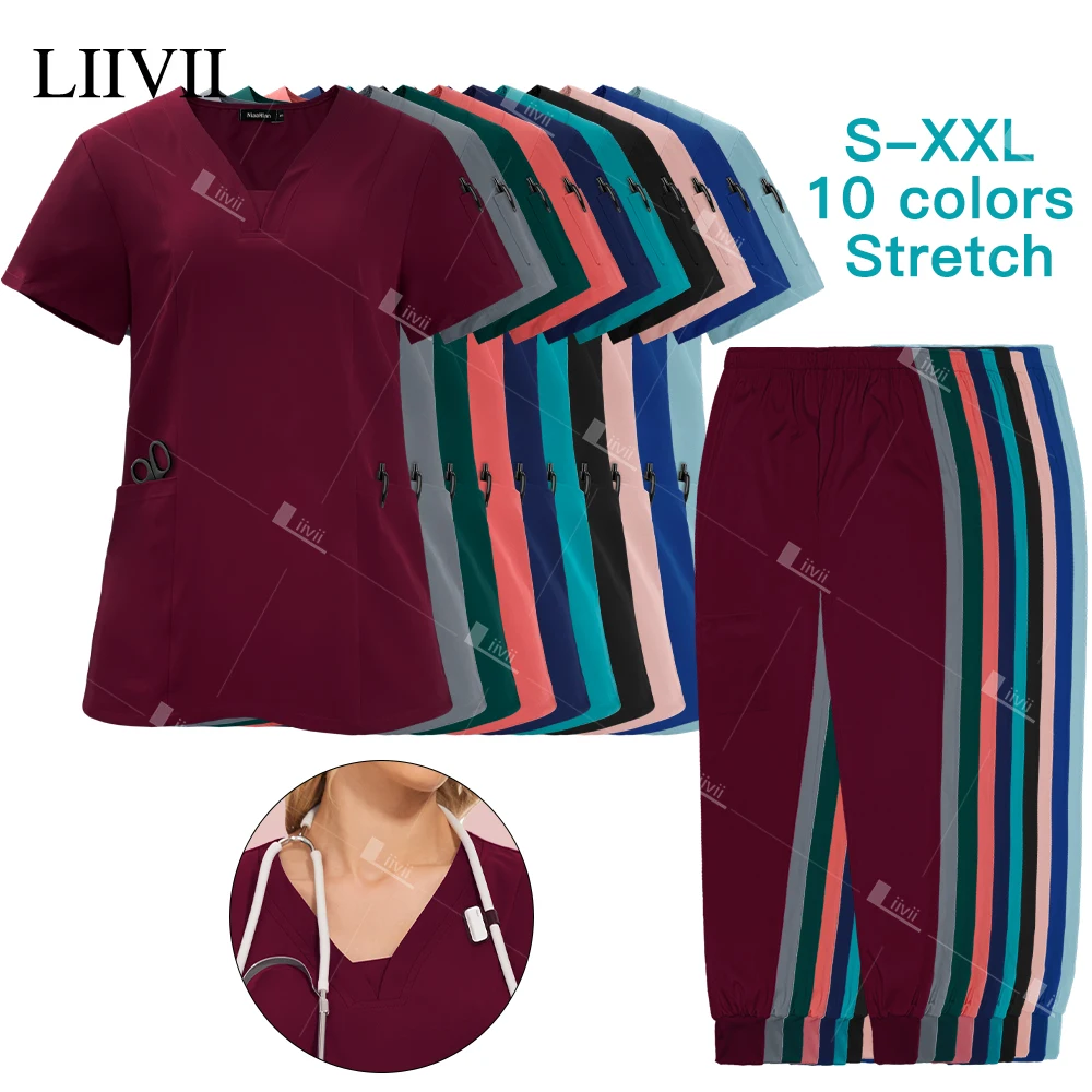 Medical Scrub Set Women Wholesale Hospital Doctor Dentist Work Clothes ...