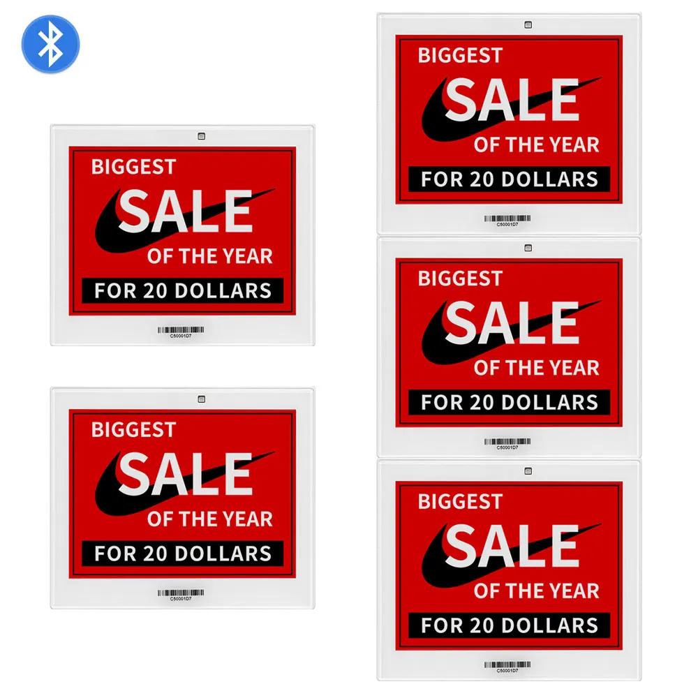 5.83inch Bluetooth Electronic Shelf Label Three Colors Price Tags Smart ...