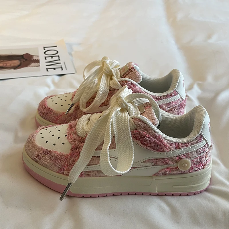 Vintage 80s La Gear Pink Stardust High Top Sneakers With
