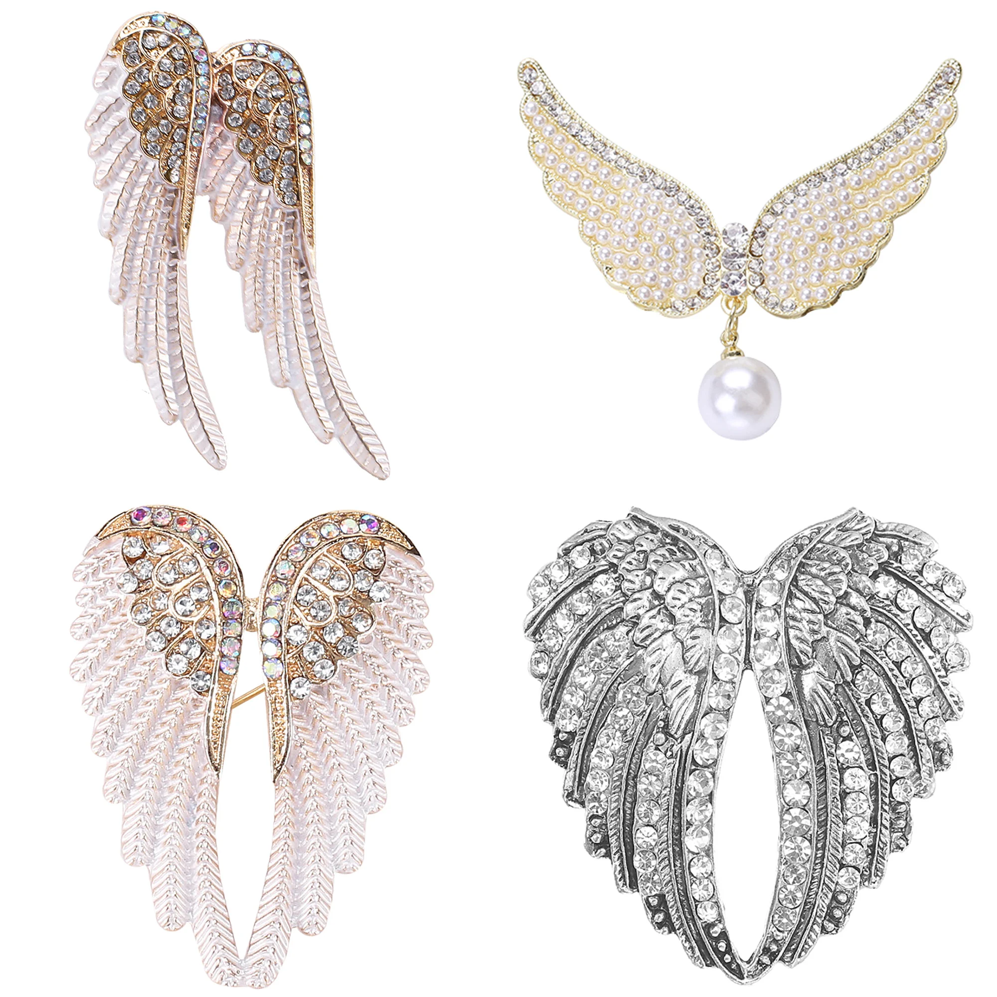 Enamel-Wings-Pins-for-Women-Unisex-Rhinestone-Angel-Wing-Brooches ...