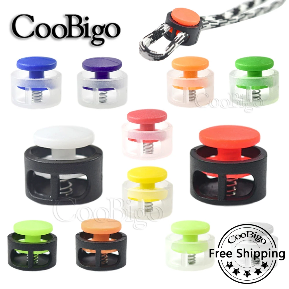 50pcs-Plastic-Cord-Locks-Toggle-Clips-Spring-Stopper-Bead-Elastic-Rope ...