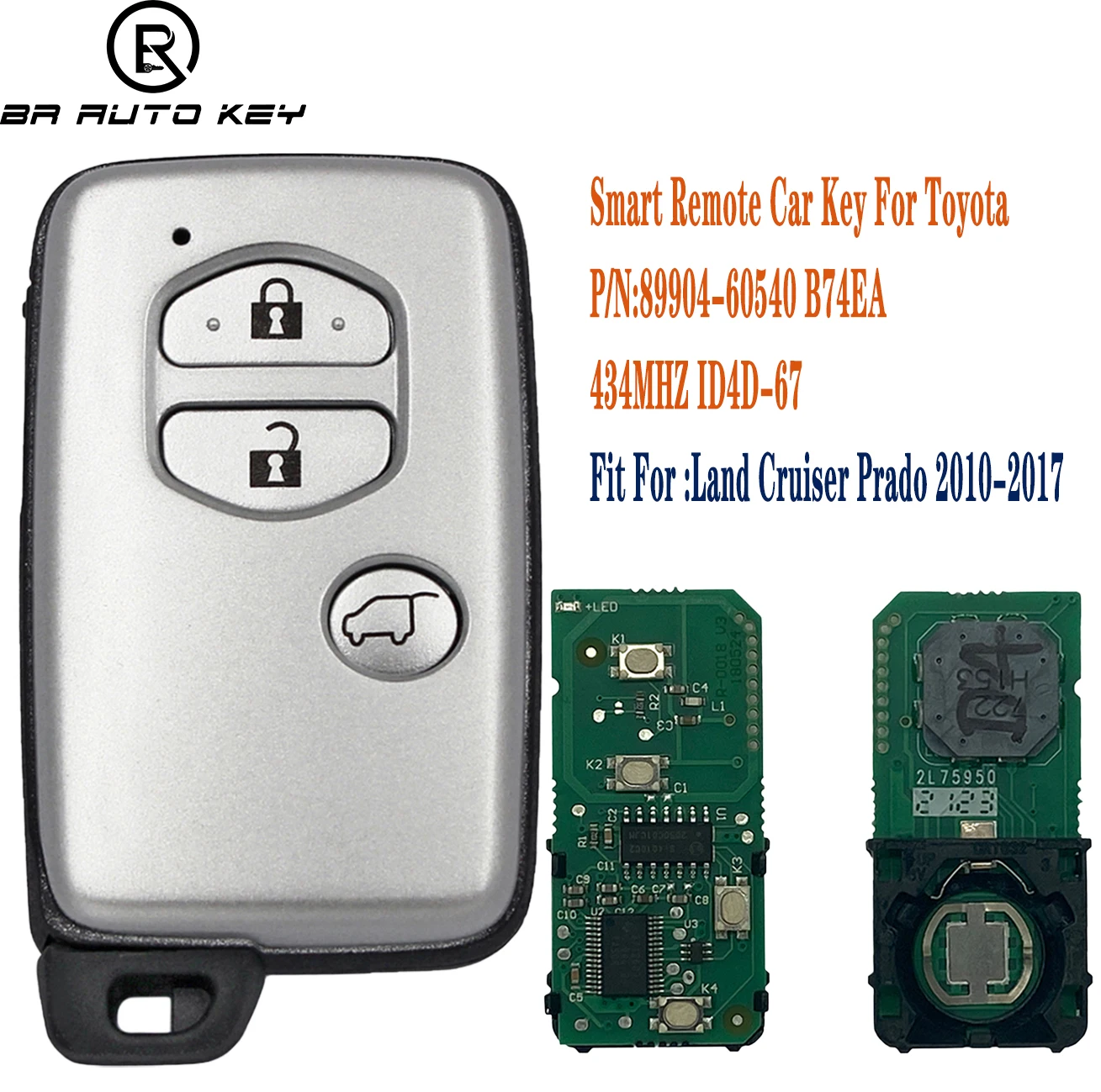 89904-60A50 3Button For Toyota Land Cruiser Prado LC150 2010+ Proximity ...
