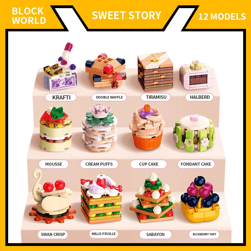 Moc Model Building Blocks Cute Dessert Toys Brick for Girls Birthday ...