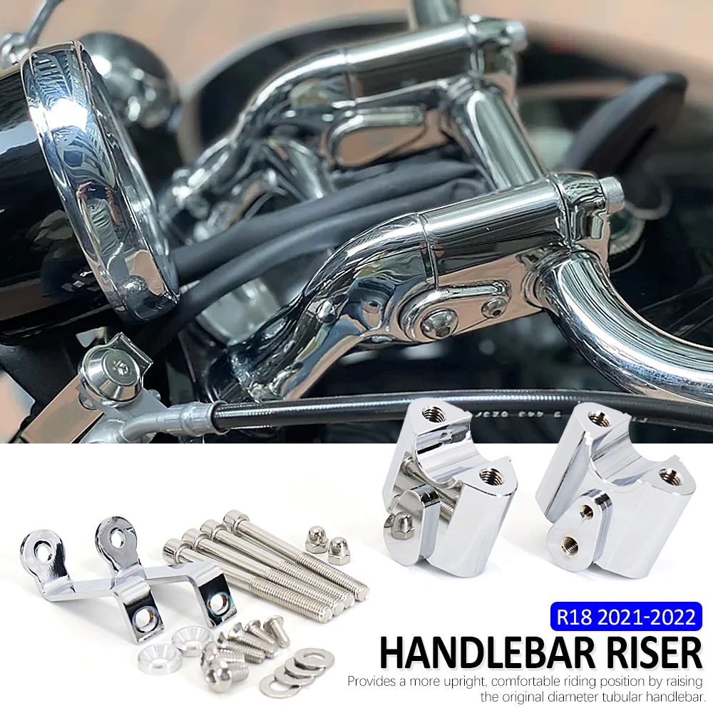 New-1-pair-R18-Handlebar-Risers-Stardard-Bar-Mount-Riser-CNC-Motorcycle ...