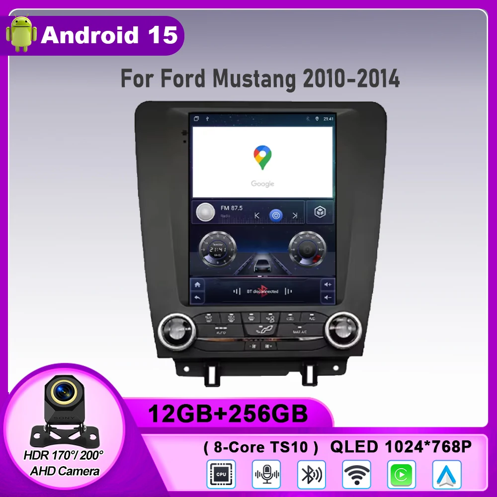 9.7" Android 15 For Ford Mustang 2010-2014 Car Radio Multimedia Video ...