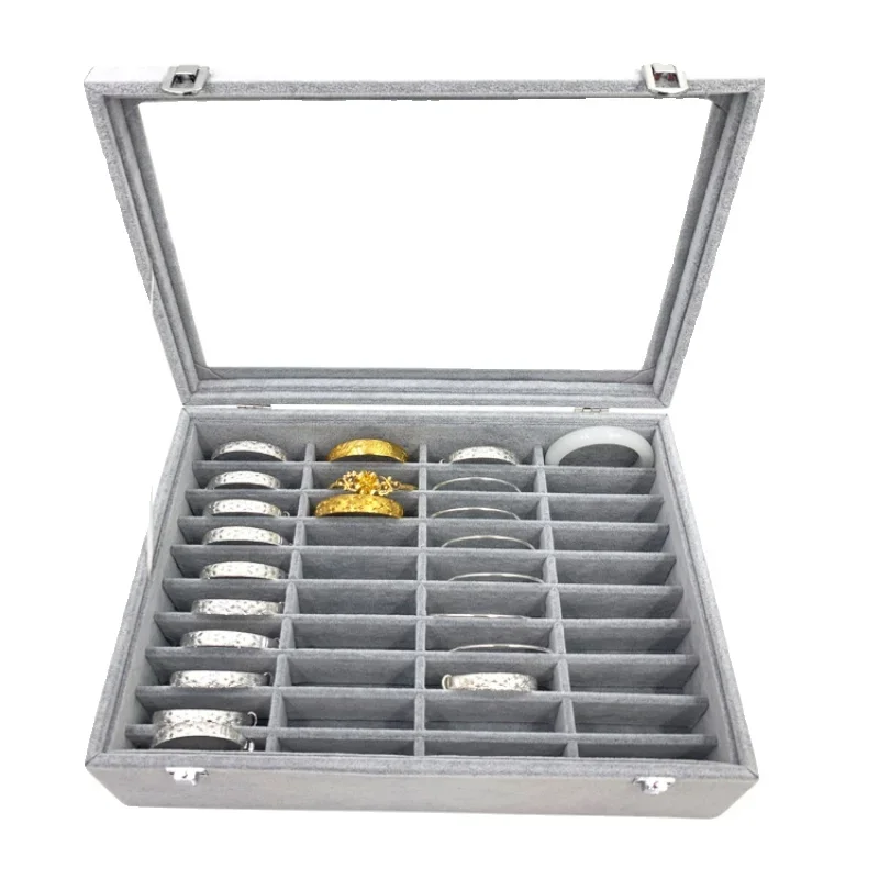Luxury-Ice-Silk-Jewelry-Display-Box-40-Slots-Bracelet-Storage-Box ...