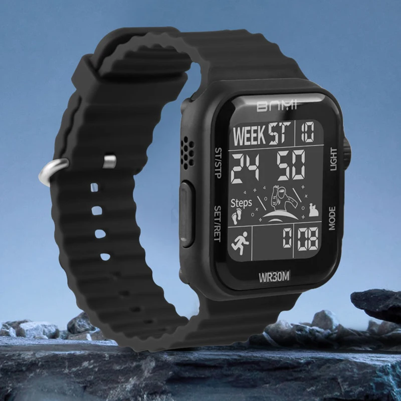 Outdoor Sport Men Watches Military Waterproof LED Display Shockproof ...