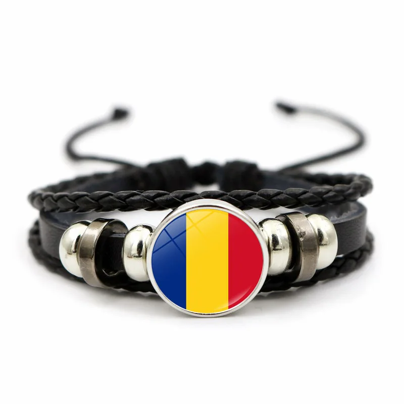 Love-Romania-Bracelet-Handmade-Romania-Flag-Charm-Women-Men-Leather ...