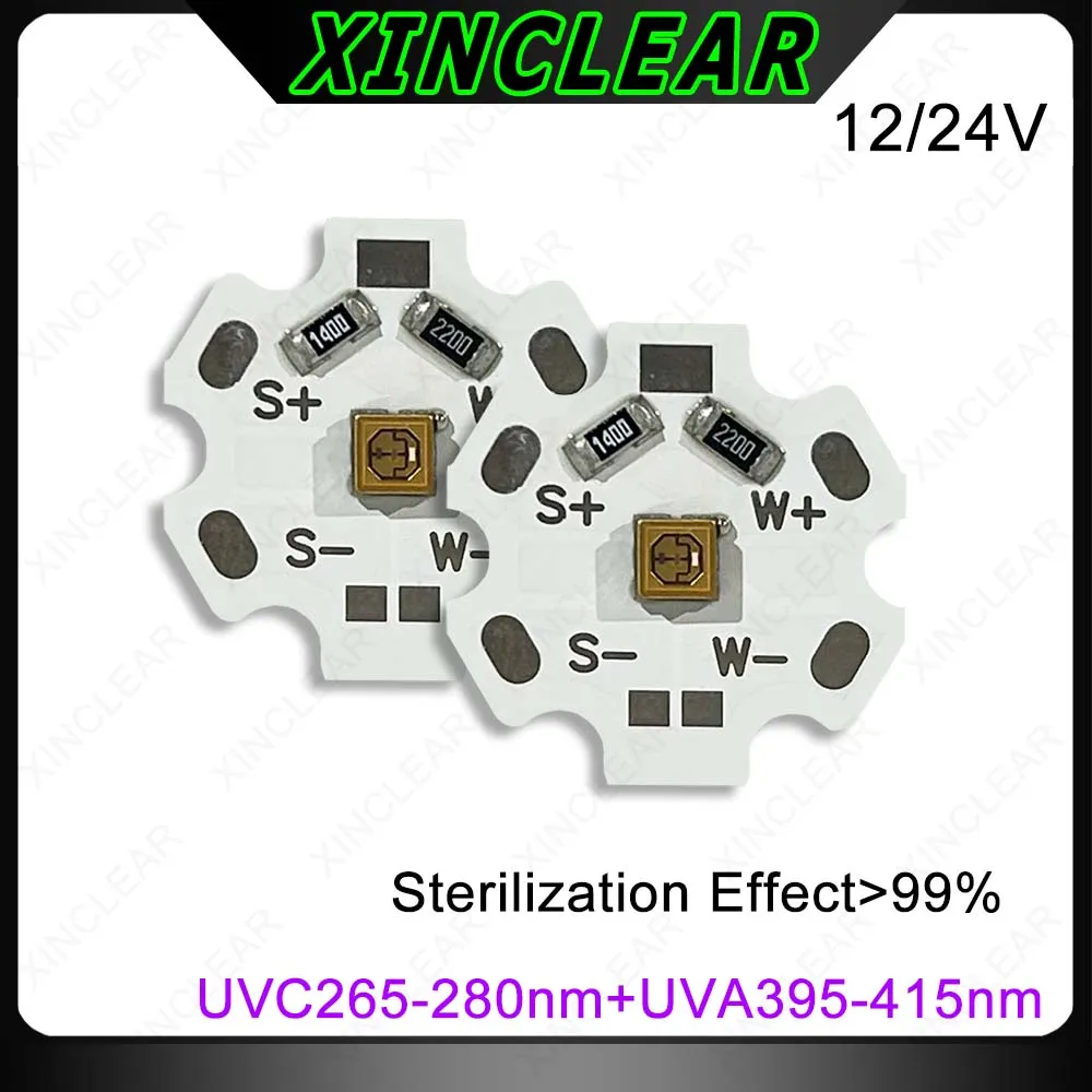 DC12V 24V Deep UV LED UVC 270nm 280nm UVA 395 410nm Chips 3535 3-5mW ...