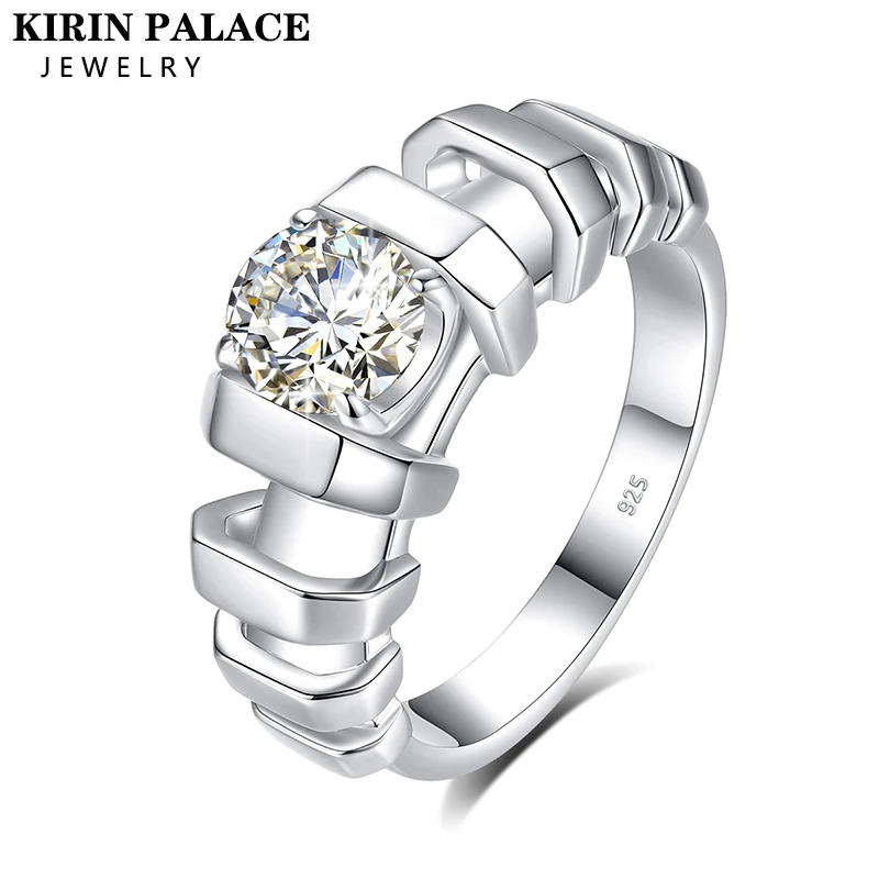 Kirin-Palace-Round-Moissanite-18K-14K-10K-585-White-Gold-Ring-for-Women ...