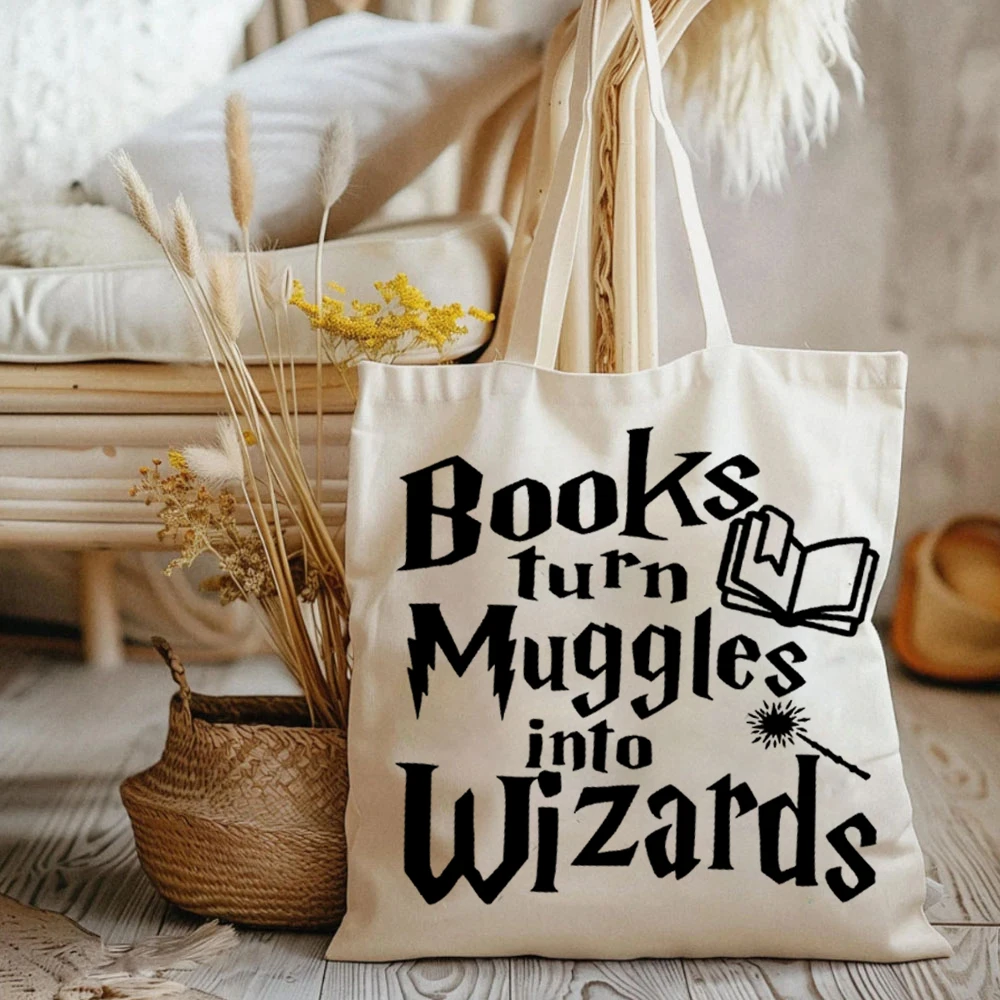 Librarian-Bookworm-Reading-Bookish-Wizard-Tote-Bag-Books-Turn-Muggles ...