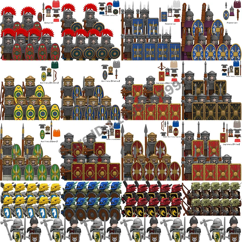 Medieval Orc Building Blocks Roman Legion Castle Dragon Knight Soldier ...