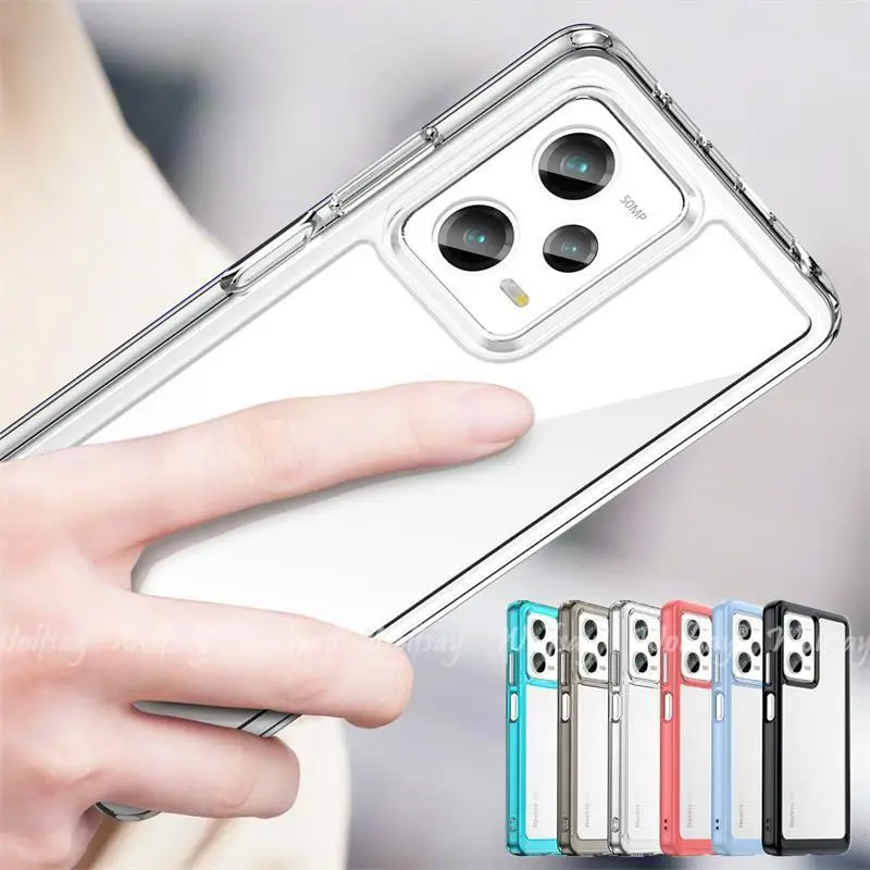 For-Xiaomi-POCO-X5-Pro-Case-Silicone-Clear-Border-Bumper-POCO-X5-Pro ...