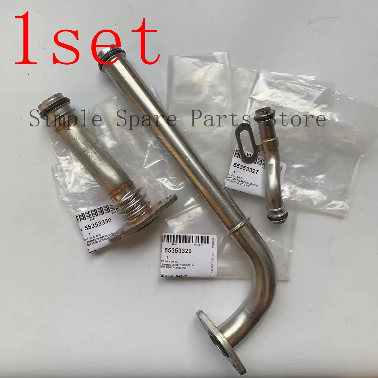 3PCS-Engine-Coolant-Water-Oil-Cooler-Pipe-For-Chevrolet-Cruze-Opel ...