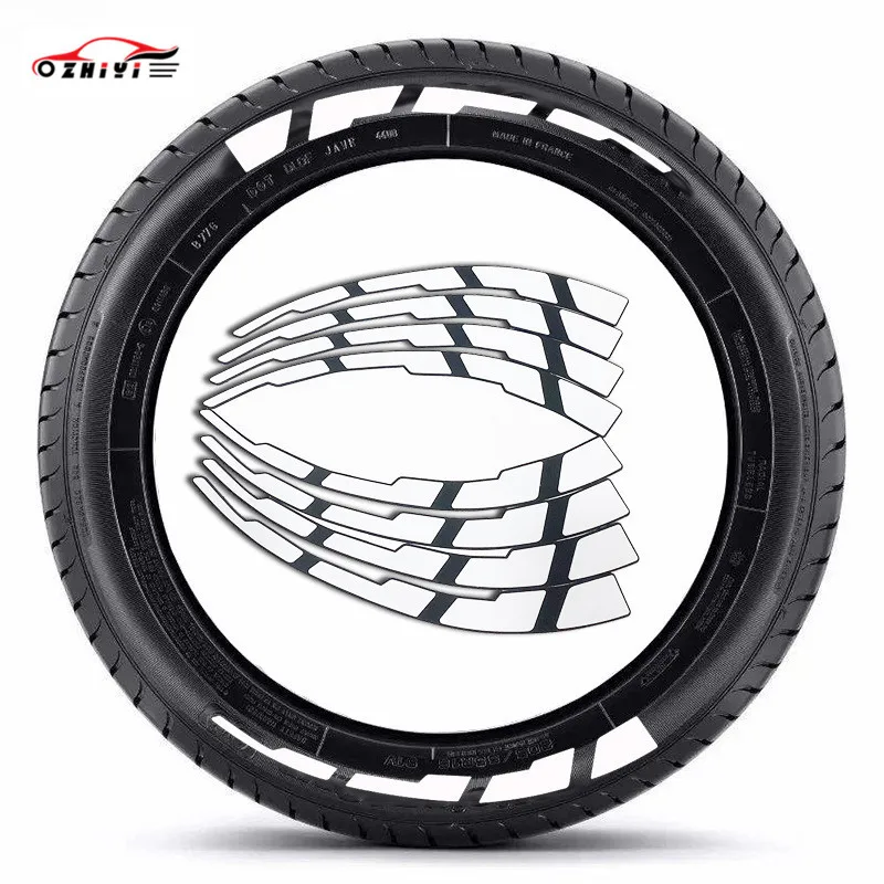 Car Tires Stripe Sticker PVC Waterproof Motorcycle Siamese Sequence ...
