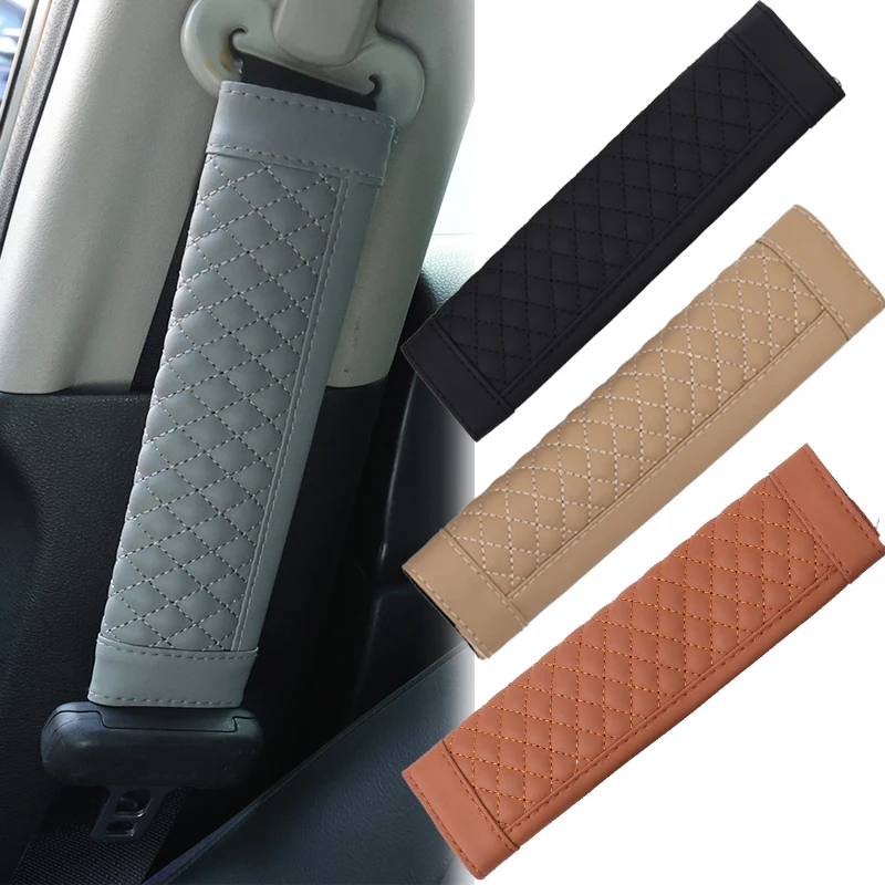 Car-Accessories-Seat-Belt-PU-Leather-Safety-Belt-Shoulder-Cover ...