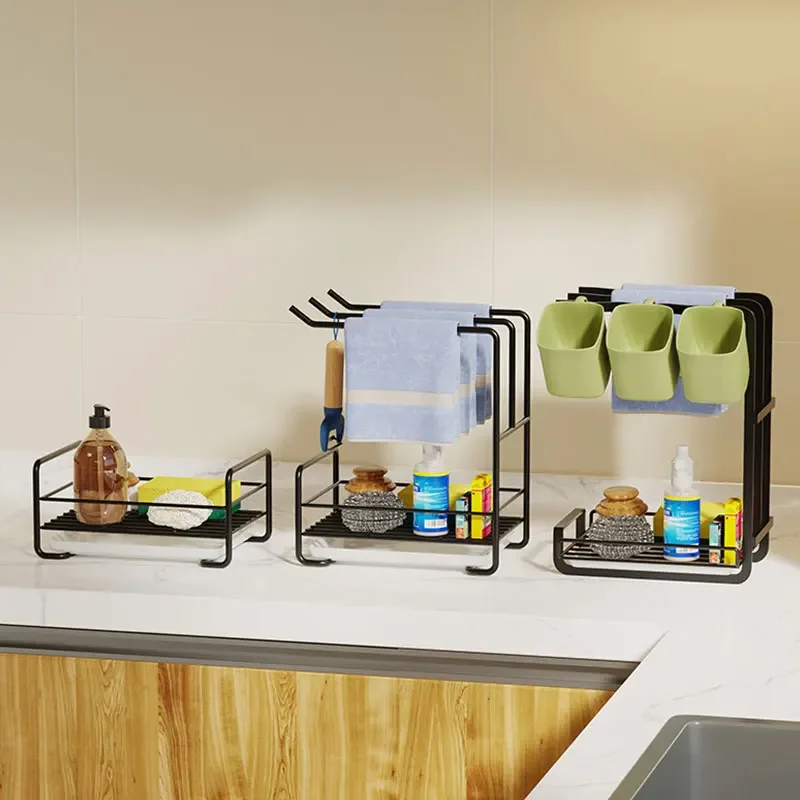 New-Kitchen-Rag-Holders-Wall-mounted-Towel-Racks-Sponge-Drain-Rack ...