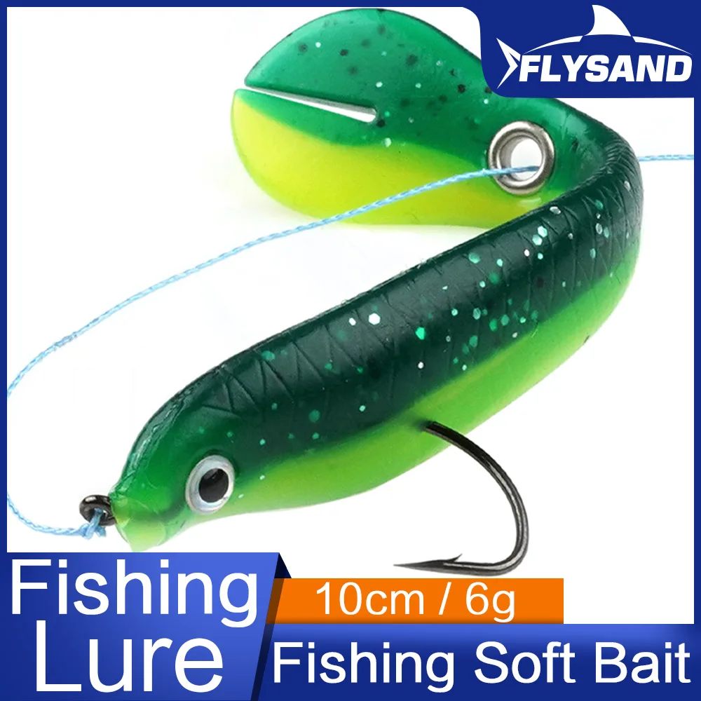 FLYSAND Fishing Lure Fishing Gear Bass Lures 10cm Soft Bionic Fishing ...