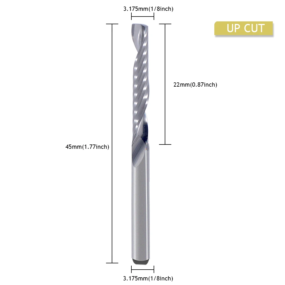 10Pcs-3-175x22mm-Single-Flute-Spiral-Cutter-3A-TOP-Quality-CNC-End-Mill ...