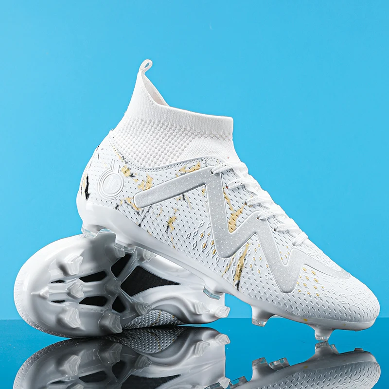 Men-Soccer-Shoes-New-High-Ankle-Football-Boots-Ultralight-Non-Slip ...