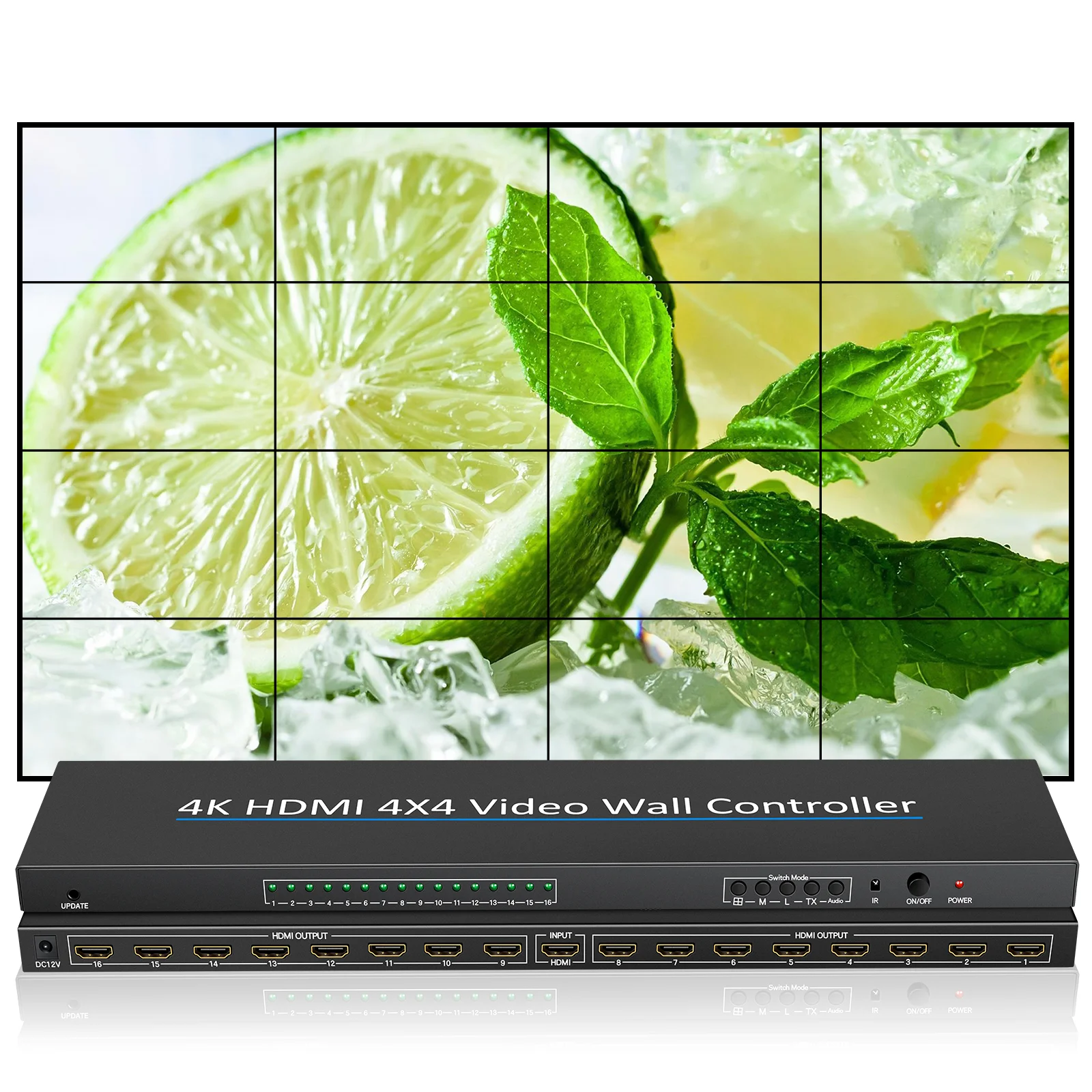 4K-4x4-HDMI-Video-Wall-Controller-2x2-2x3-2x4-3x3-3x4-3x5-4x2-4x3-6x2 ...