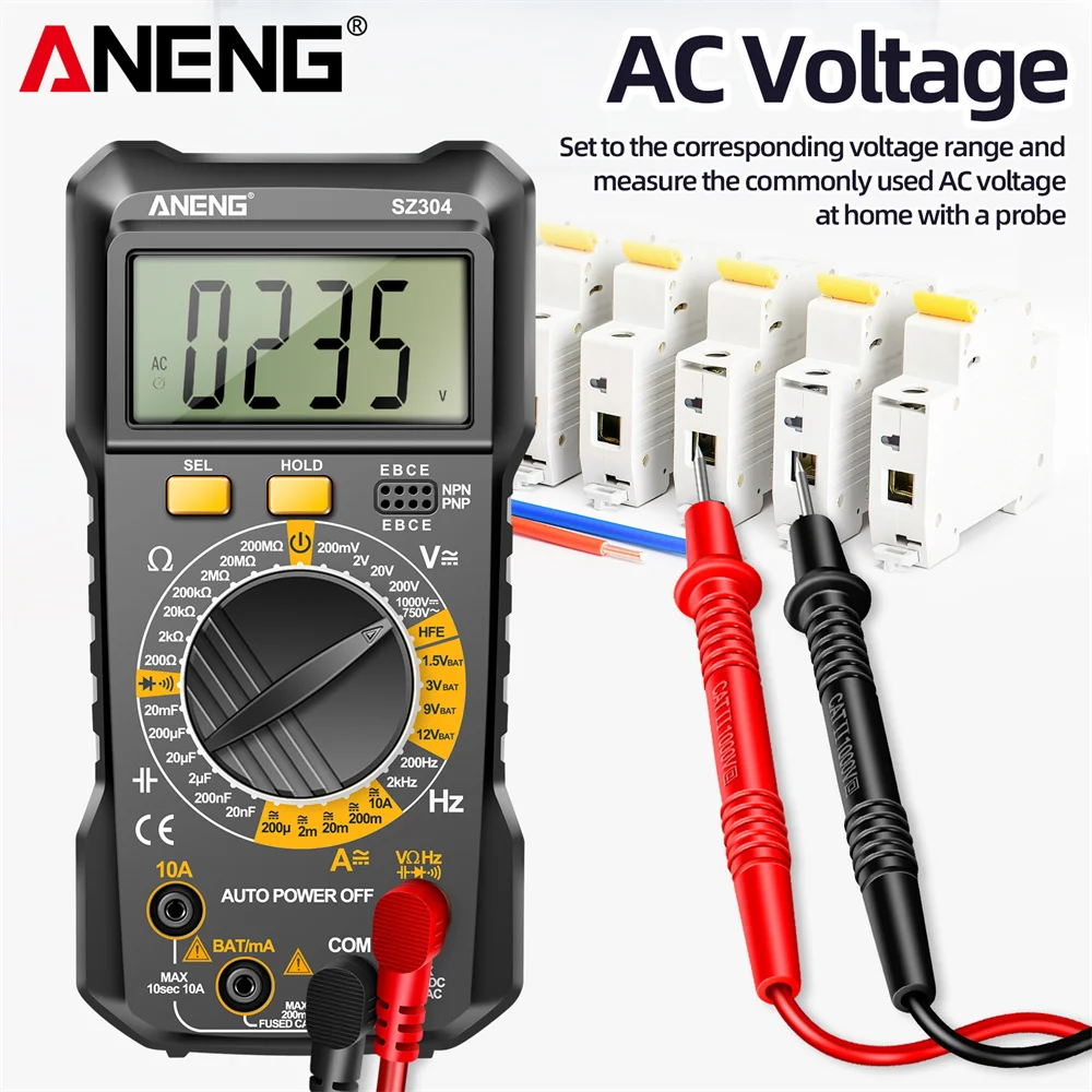 ANENG-SZ304-Digital-Multimeter-AC-DC-Voltmeter-Ammeter-Non-contact ...