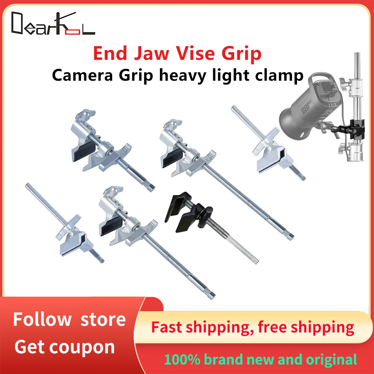 ที่หนีบจับท่อ DearKol End Jaw Vise Grip Cardellini พร้อมขาจับไฟกล้องแบบ ...
