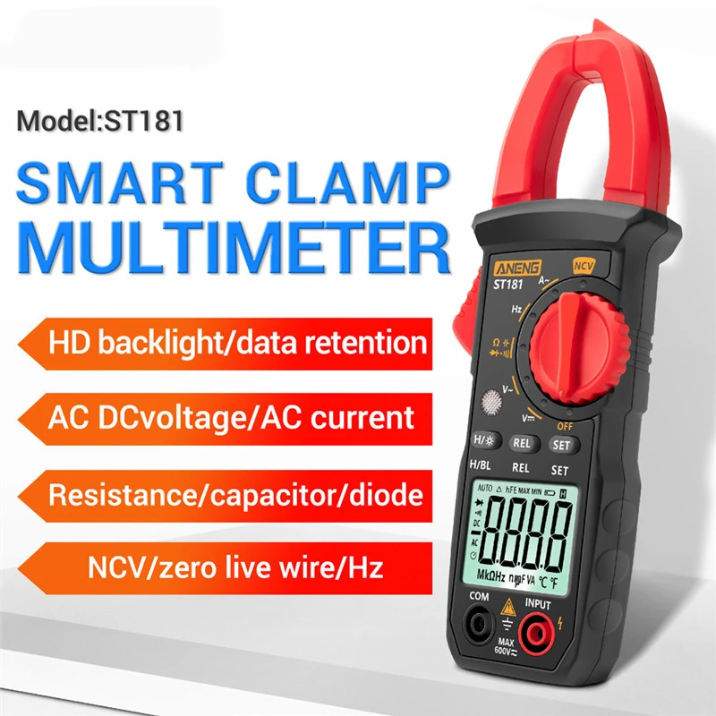 Intelligent Backlight Digital Display Clamp Meter High Precision Multi ...