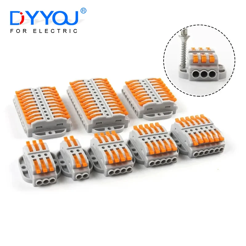10-25-50PCS-Quick-Docking-Cable-Wire-Connectors-2-12-pin-screw-fixing ...