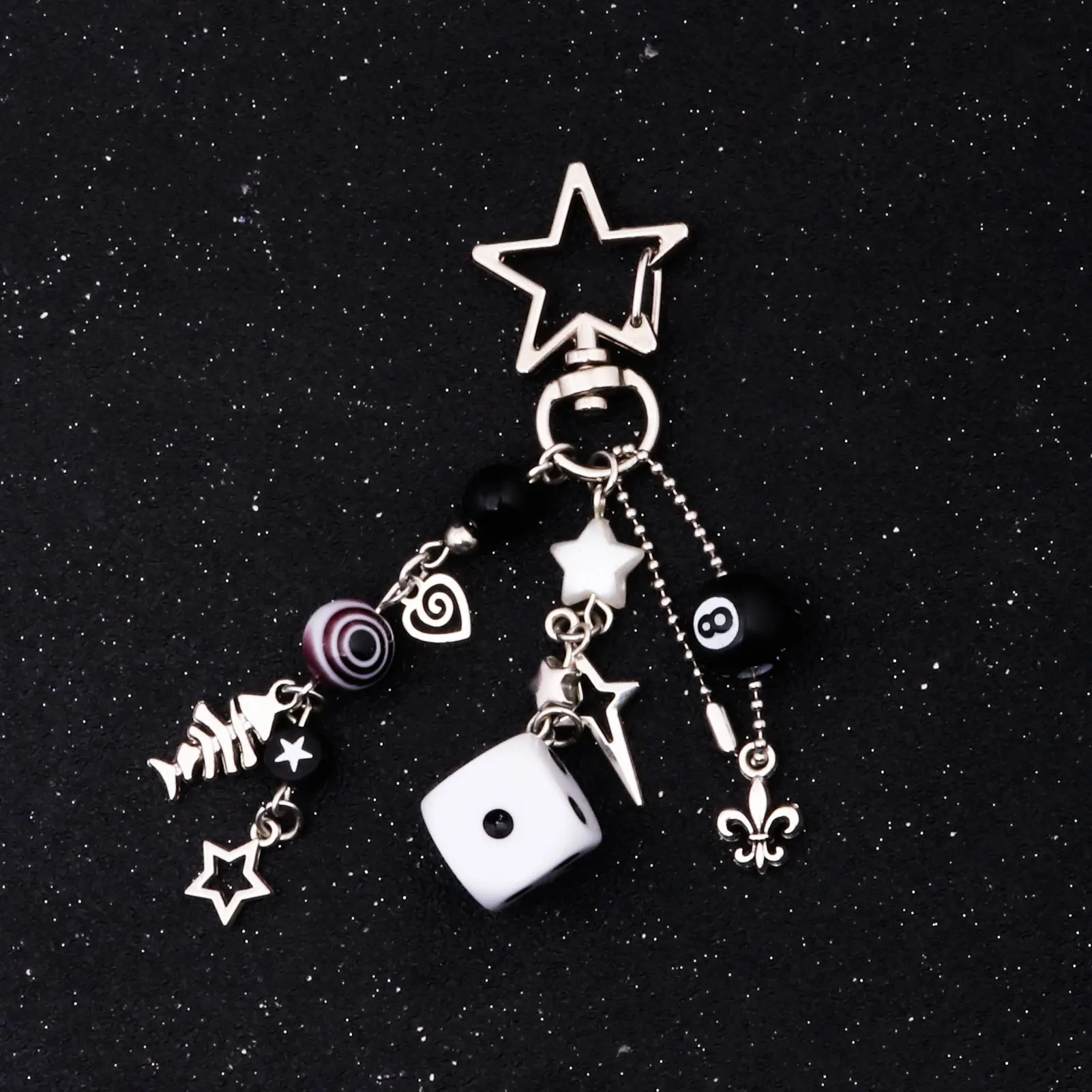 Purse Charm Magic 8 Ball Dice Keychain, Cute Aesthetic Y2k Pool Ball ...