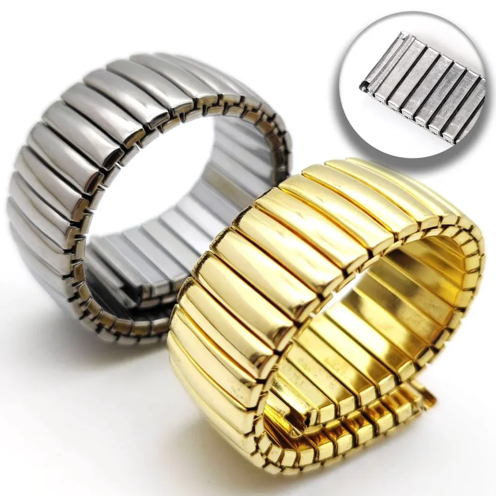 Stainless-Steel-Band-12mm-14mm-16mm-18mm-20mm-22mm-Elastic-Strap-Metal ...