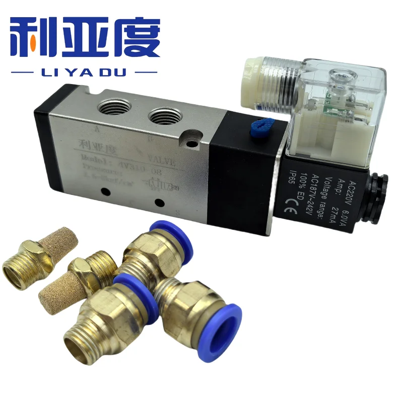 4V310-10-4V310-08-Pneumatic-Solenoid-Valve-2-Position-5-Port-Pneumatic ...