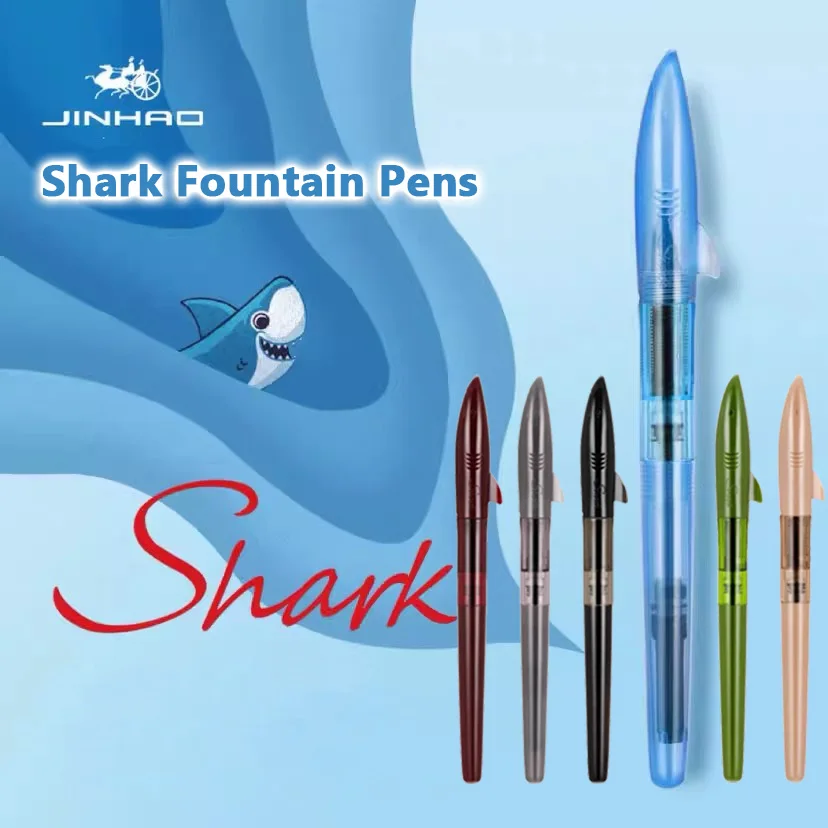 Jinhao-Cute-Shark-Fountain-Pens-F-Nib-Writing-Ink-Pen-High-Quality ...